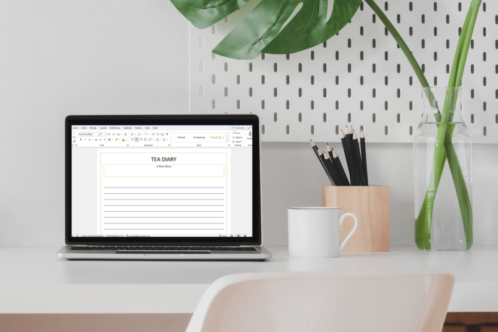 Tea Diary Template for Tea Review Notes | IW Shop